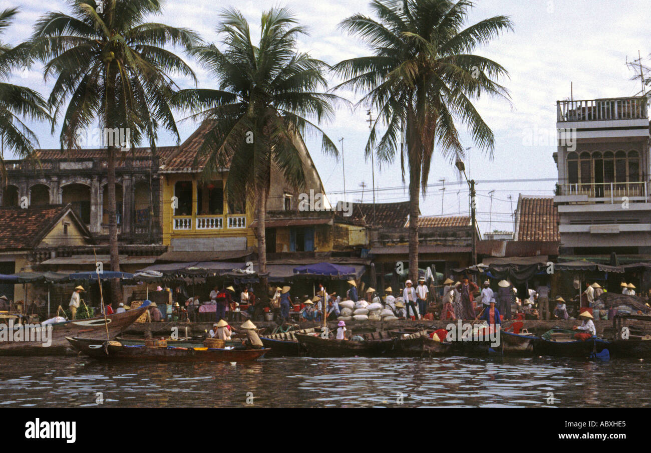 Busy waterfront of Hoi An in Vietnam Stock Photo - Alamy