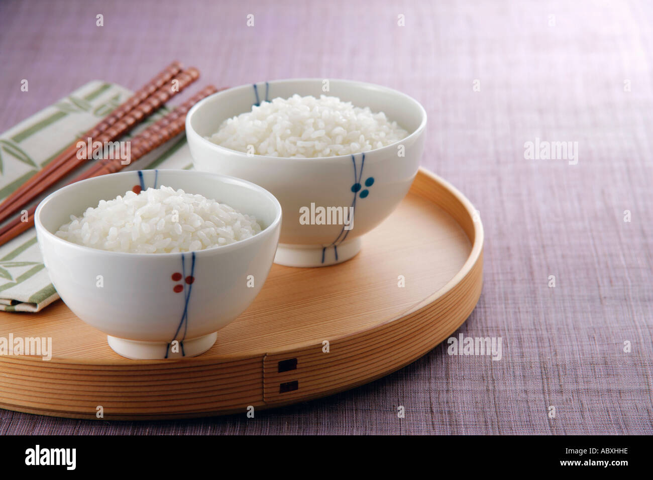 Steamed rice in rice bowl Stock Photo - Alamy
