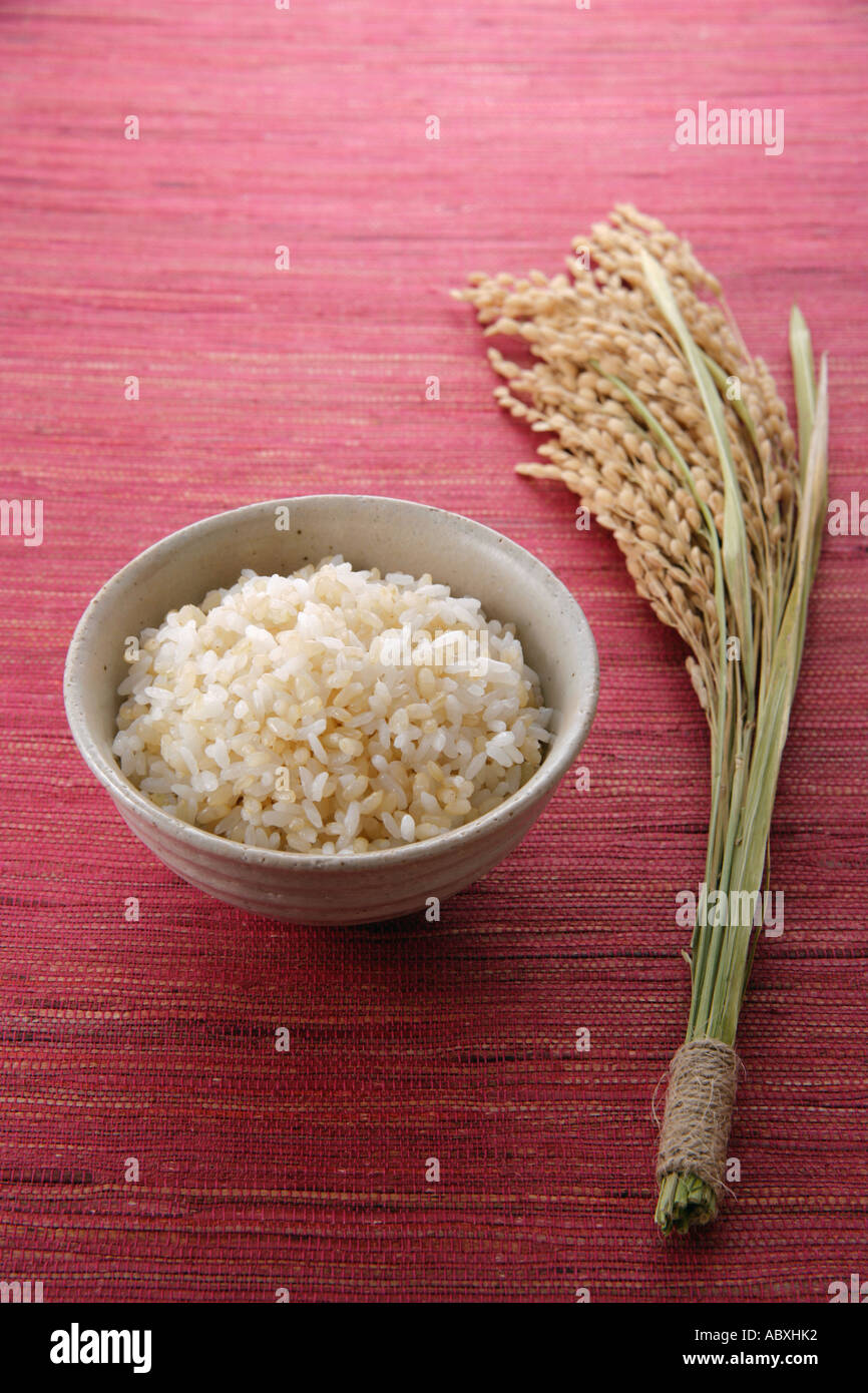Steamed brown rice Stock Photo - Alamy
