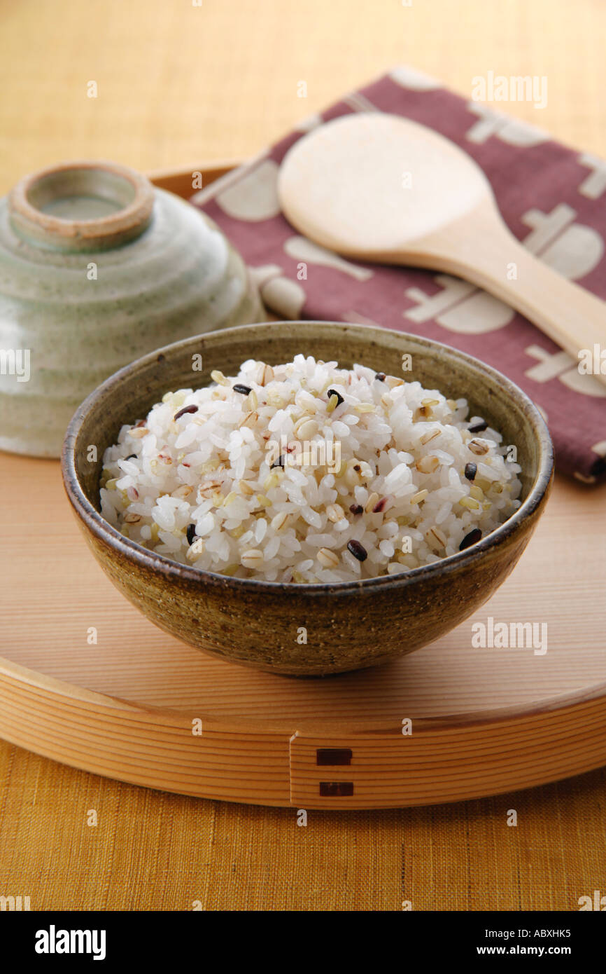 Steamed rice in a rice bowl Stock Photo - Alamy
