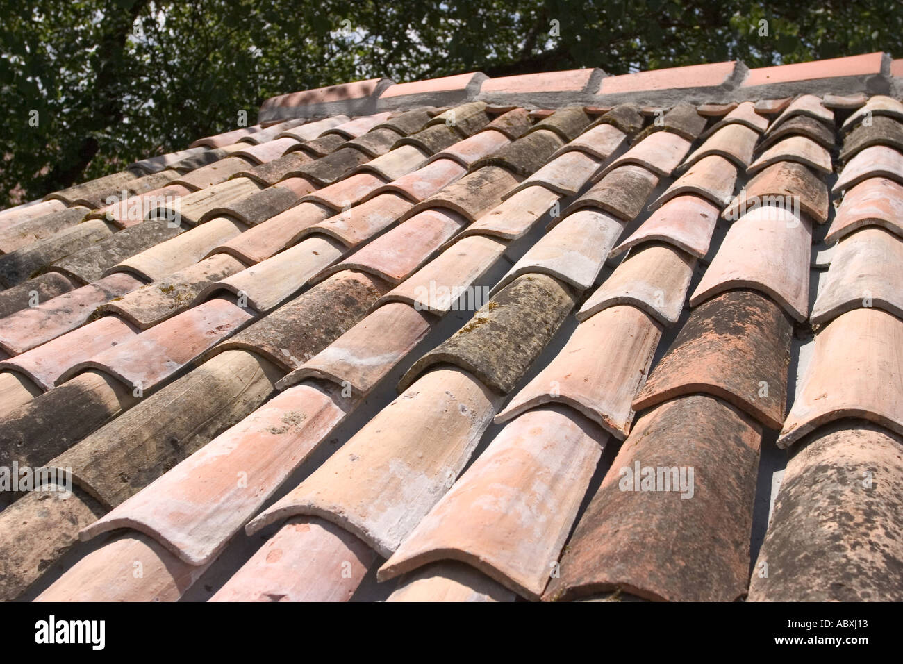 traditional roof of southern france Stock Photo - Alamy