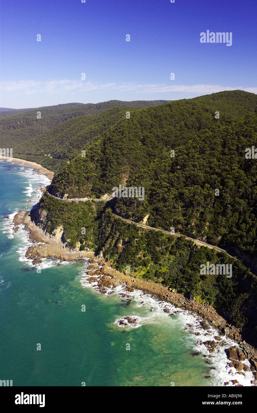 Great Ocean Road near Lorne Victoria Australia aerial Stock Photo - Alamy