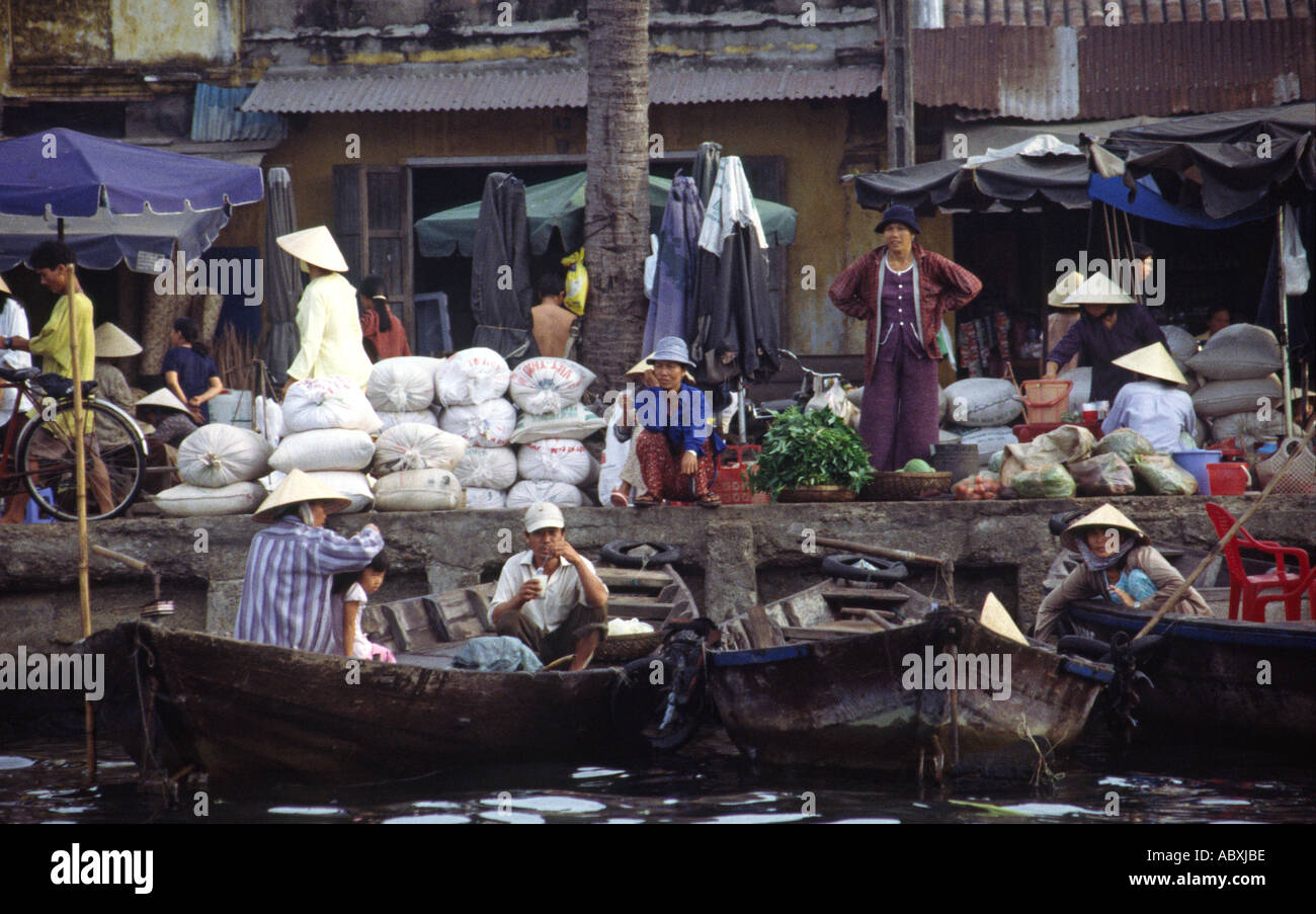 Busy waterfront of Hoi An in Vietnam Stock Photo - Alamy