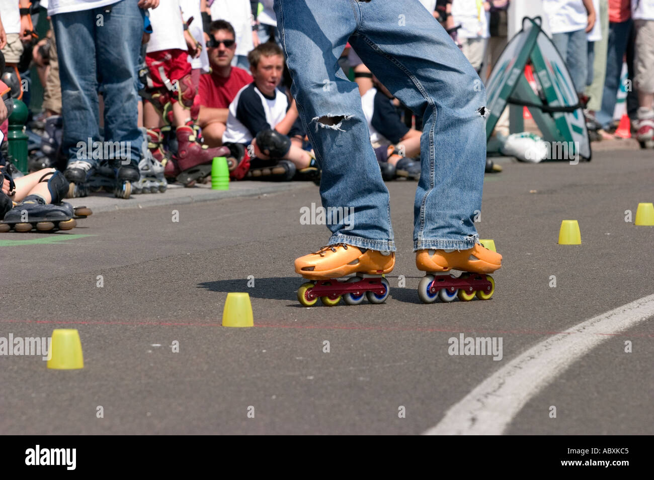 Male rollerblade through obstacle course hi-res stock photography and ...