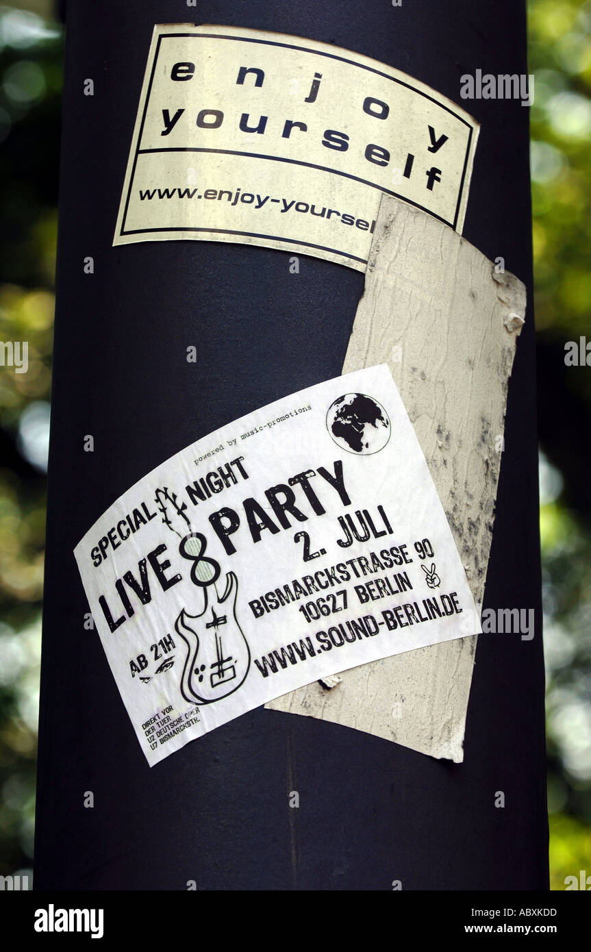 live8 poster flyer Stock Photo - Alamy