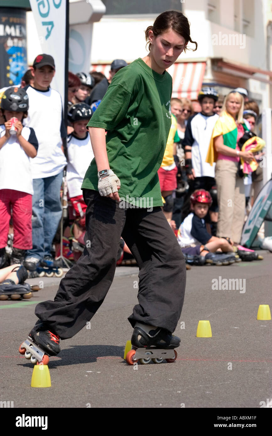 Male rollerblade through obstacle course hi-res stock photography and ...