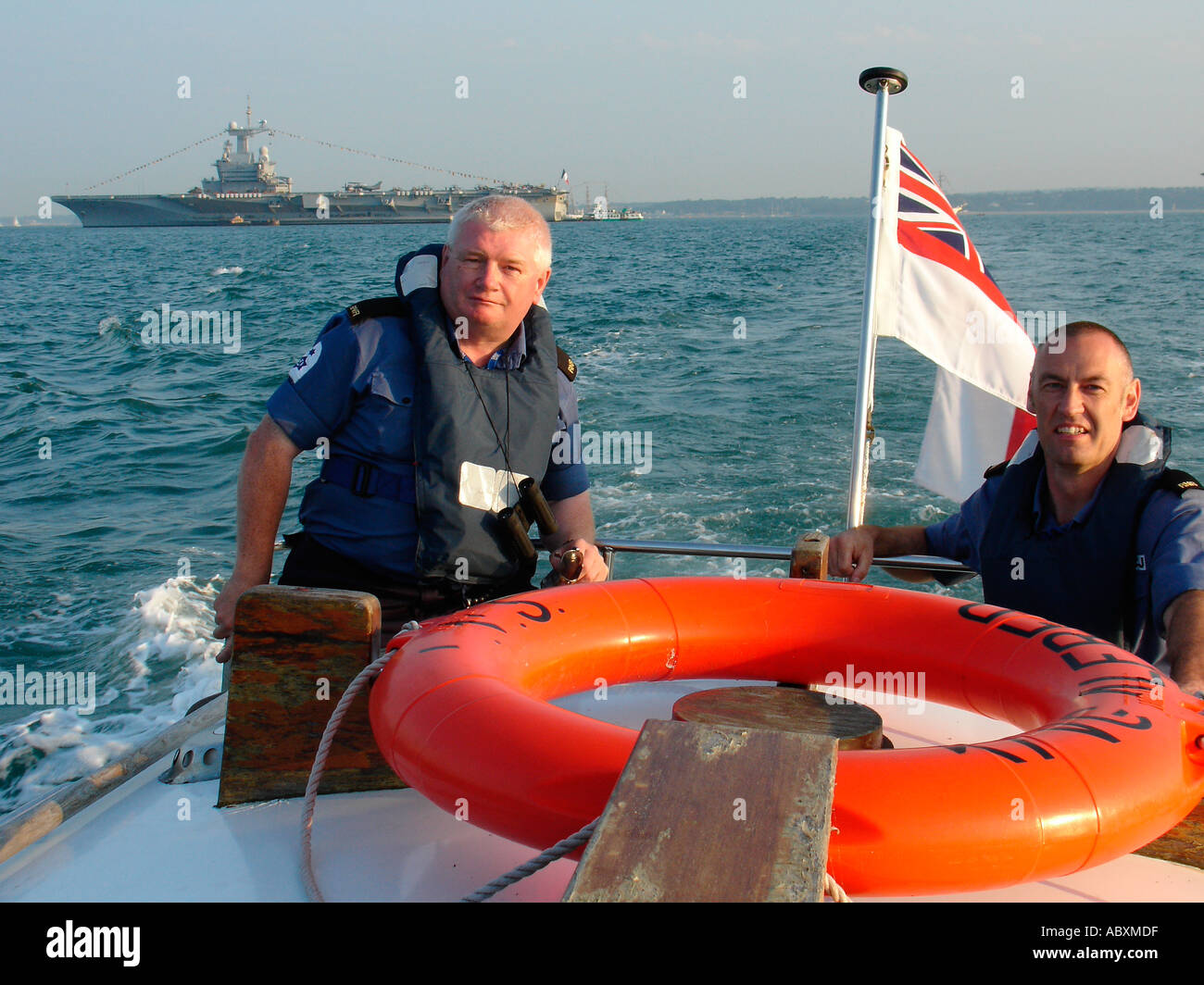 Crew on a Royal Navy Launch during the International Fleet Review in ...