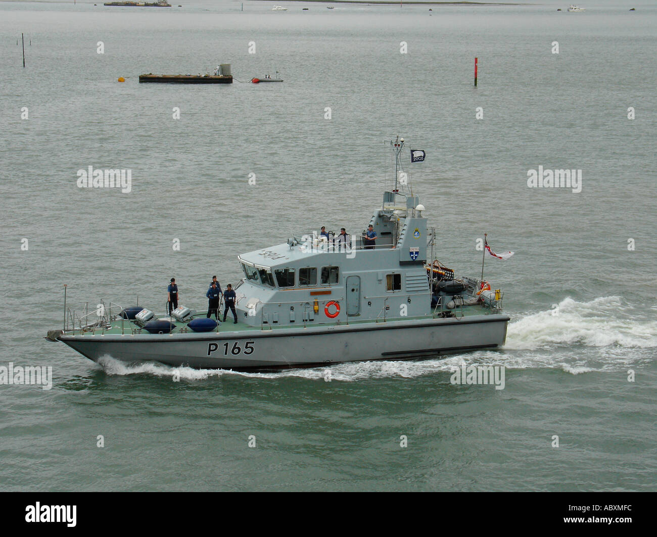 Royal Navy Patrol Craft HMS Example in Portsmouth Harbour Stock Photo ...