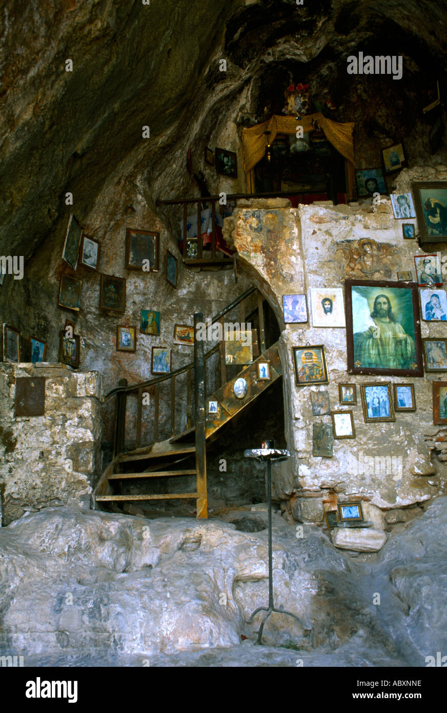 Athens Greece Panagia I Spiliotissa Our Lady of the Cave Chapel Cut ...