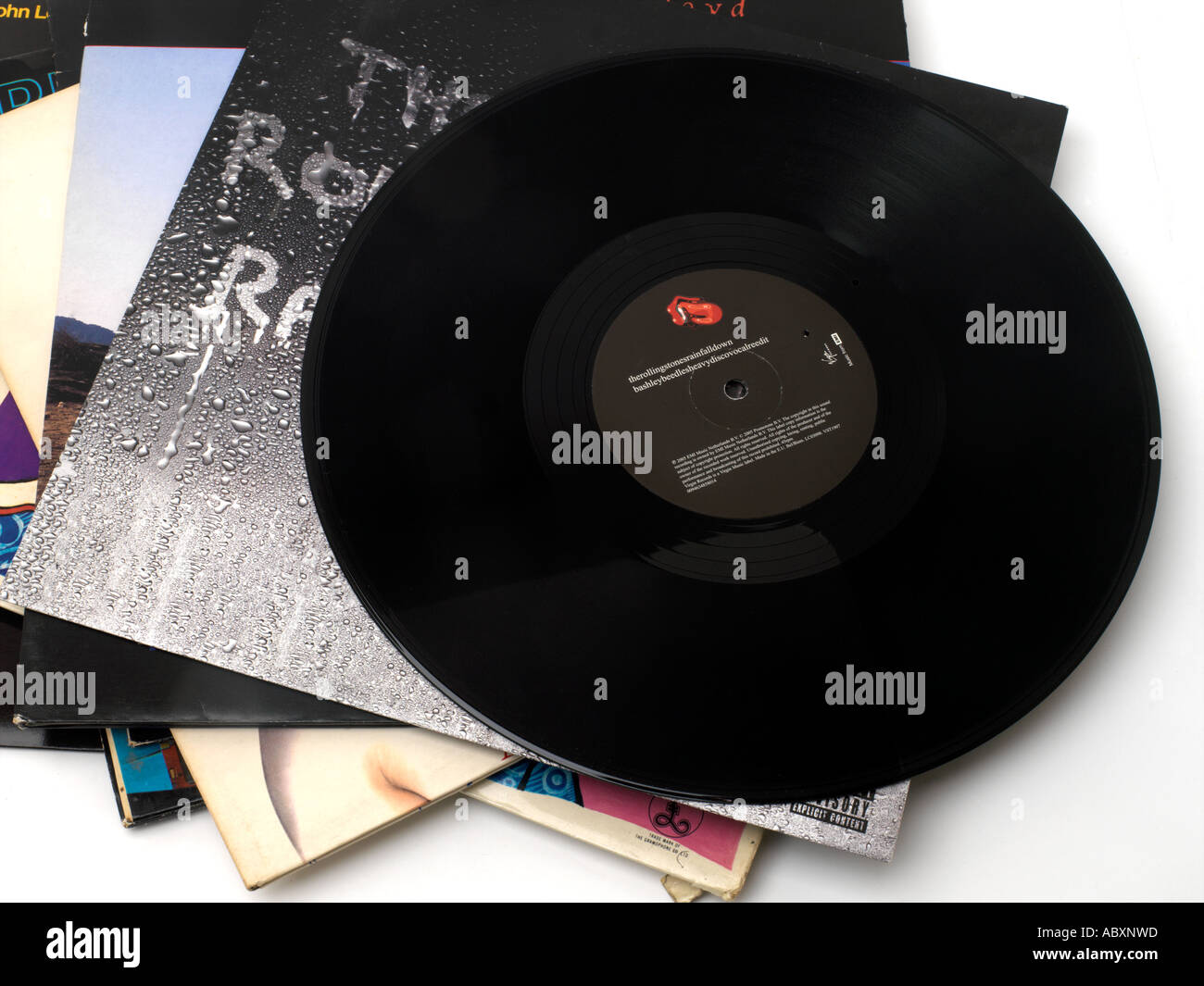 Pile of Vinyl Records Stock Photo - Alamy