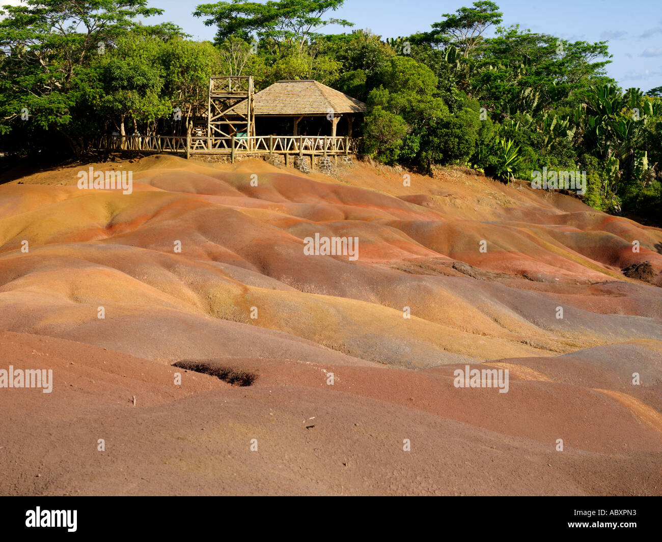 Chamarel Mauritius Coloured Sands Stock Photo - Alamy