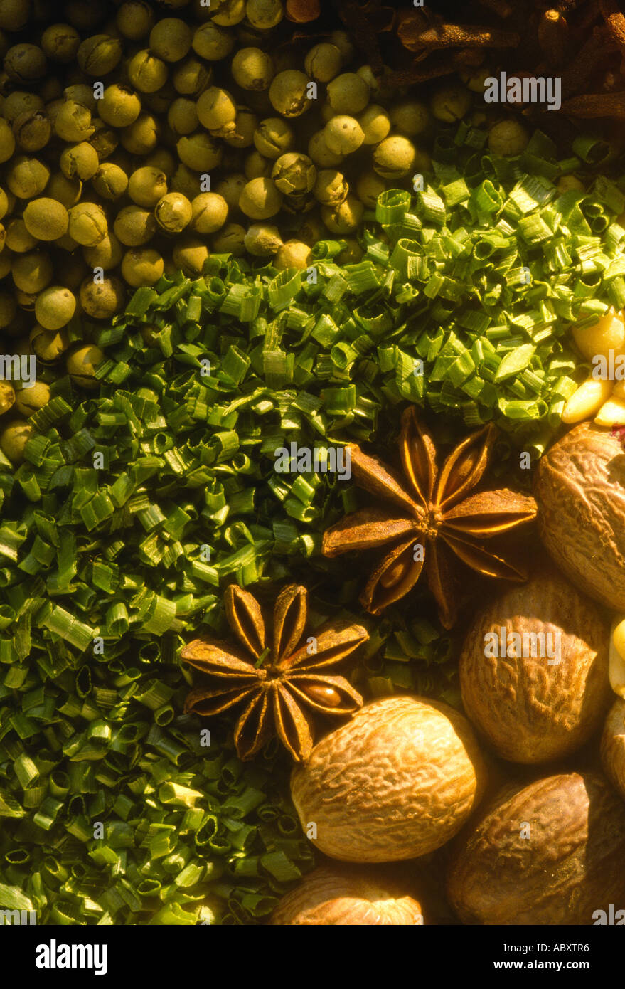Display of Nuts & Spices from Asia and Australia Stock Photo - Alamy
