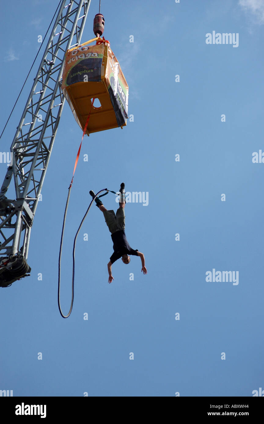 Caucasian boy bungee jump hi-res stock photography and images - Alamy