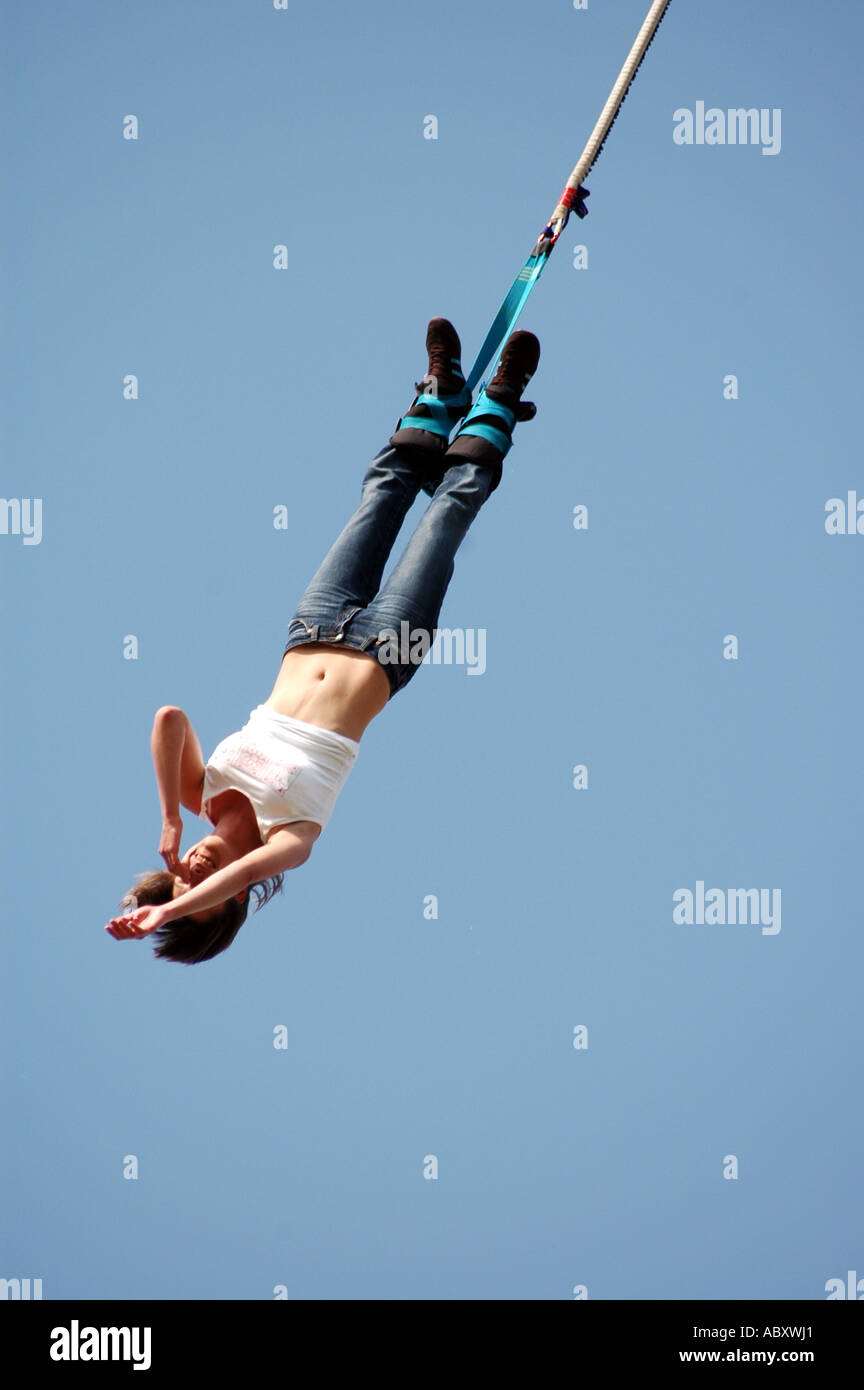 Bungee jump woman hi-res stock photography and images - Alamy