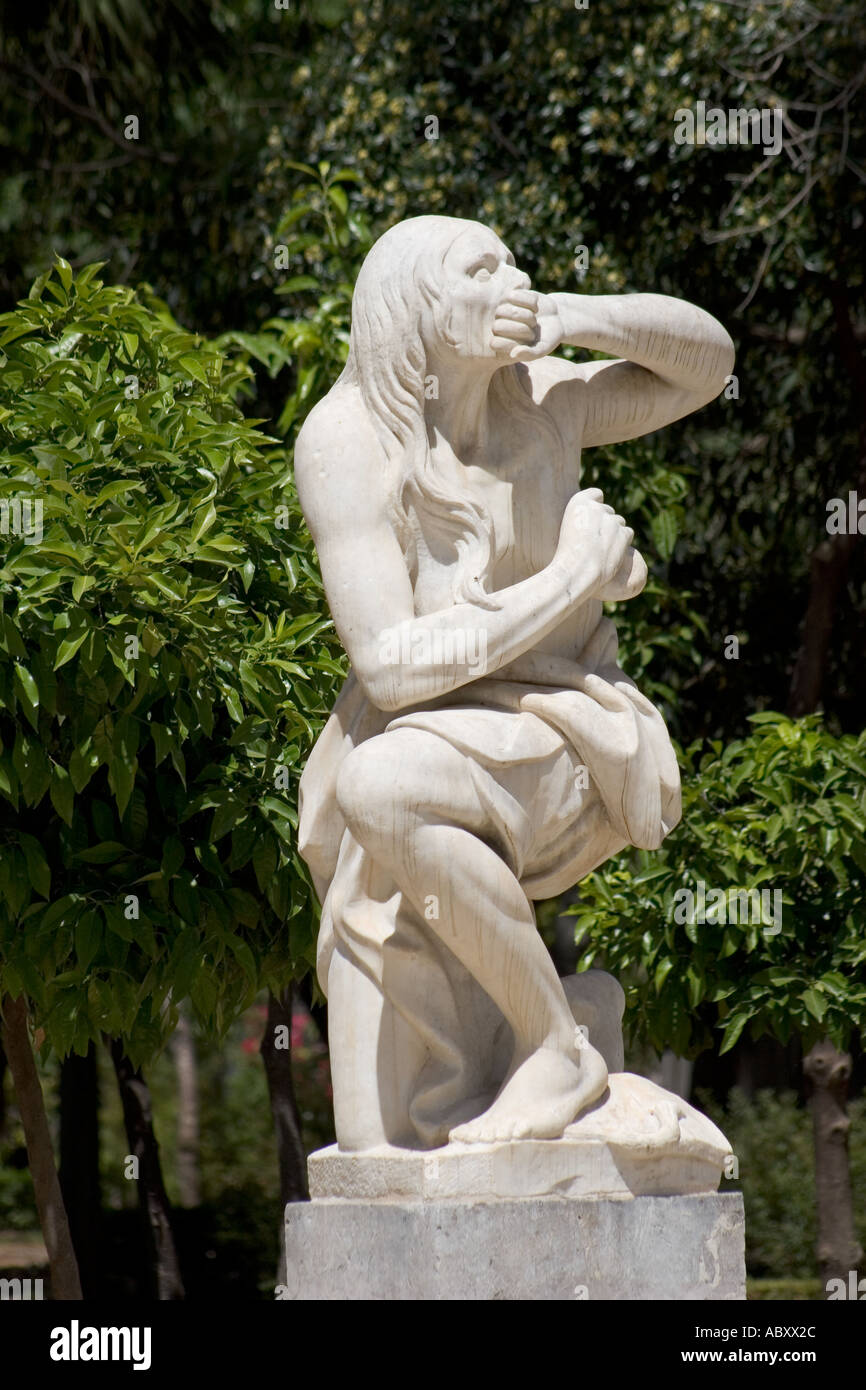 Statue in grounds of Villa Giulia Palermo Sicily Italy Stock Photo - Alamy