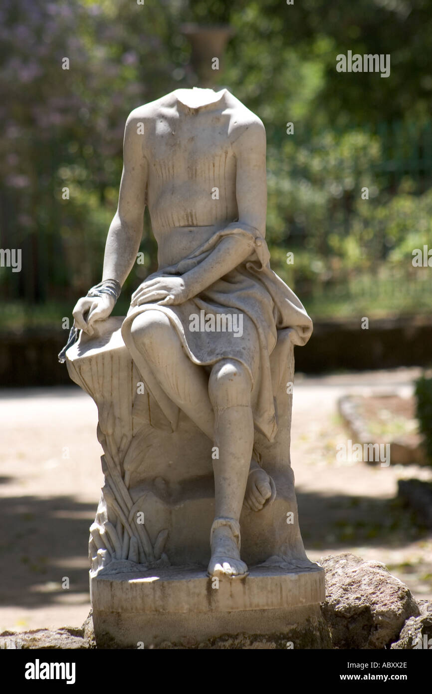 Statue in grounds of Villa Giulia Palermo Sicily Italy Stock Photo - Alamy