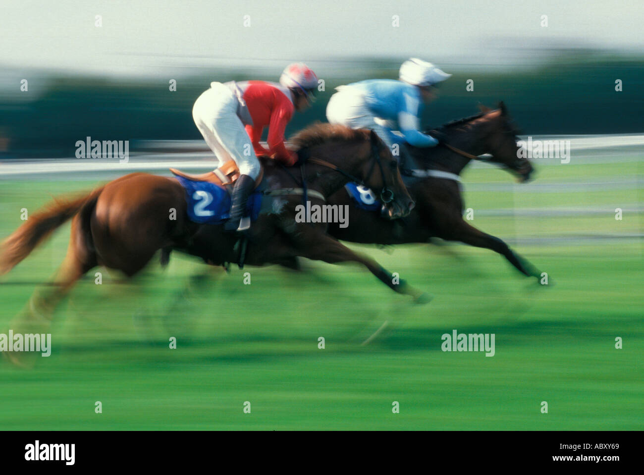 Two horses racing hi-res stock photography and images - Alamy