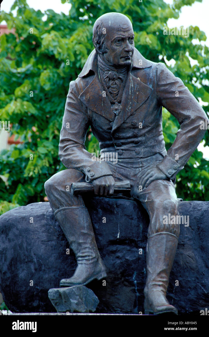 Statue of Alexander Baranof first governor of Russian Alaska in Sitka ...