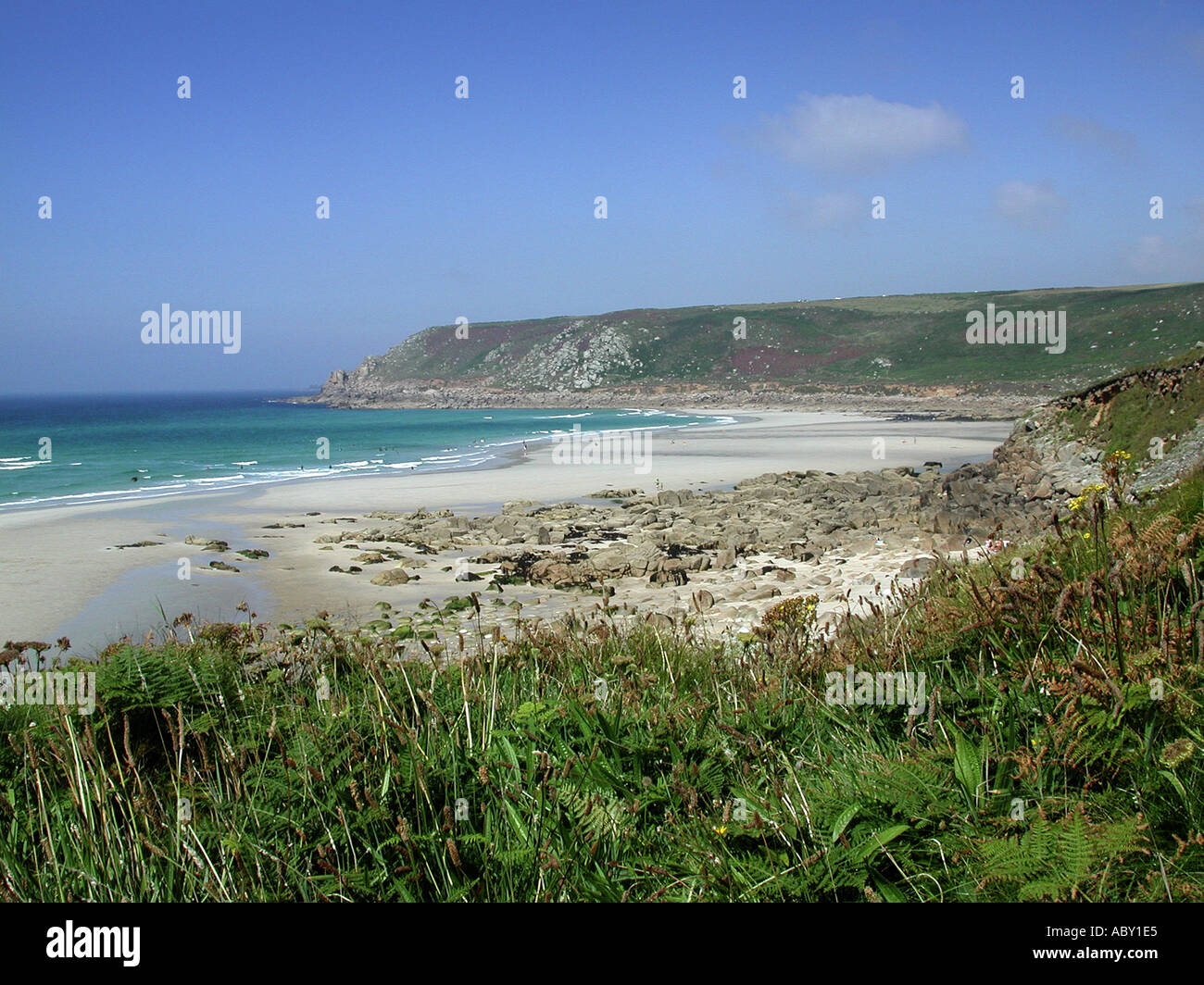 Whitesand Bay, Sennen Cove, Cornwall, England Stock Photo - Alamy