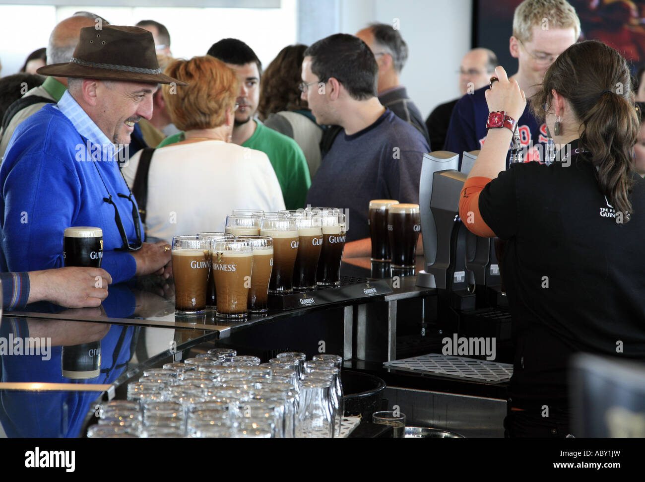 Bar at top of Old Guinness Storehouse Dublin Ireland Stock Photo - Alamy