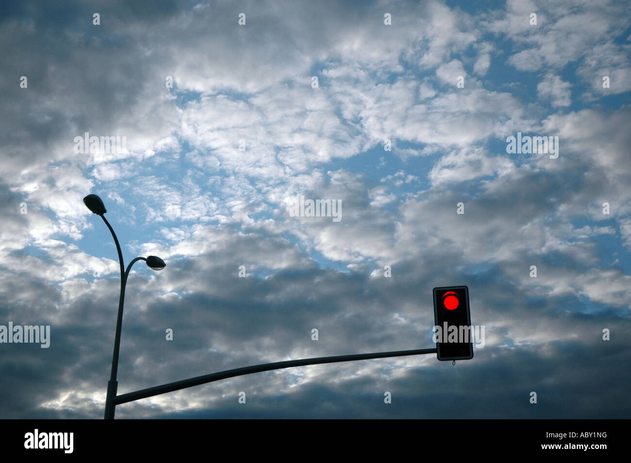 Red traffic lights in Warsaw, Poland Stock Photo - Alamy