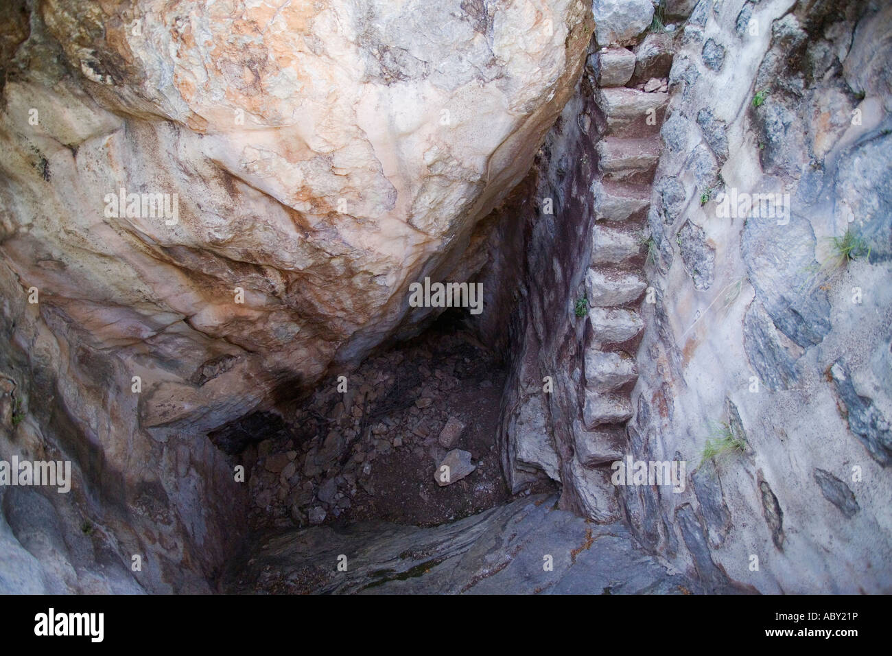 oubliet or pit in a ruined castle in Turkey which could have been used ...