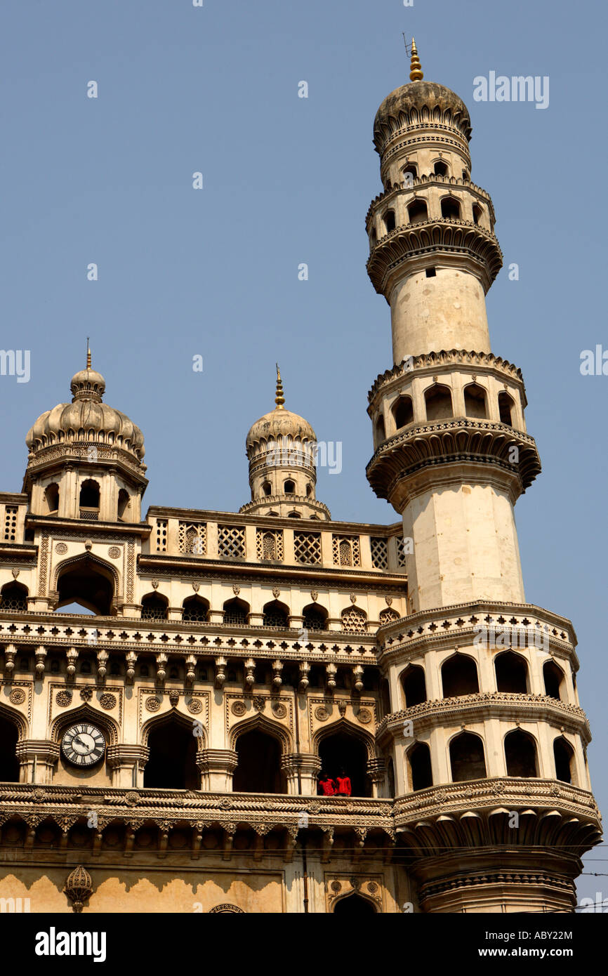 Detail of Charminar, The four Towers Bazaar, Hyderabad, Andhra Pradesh ...