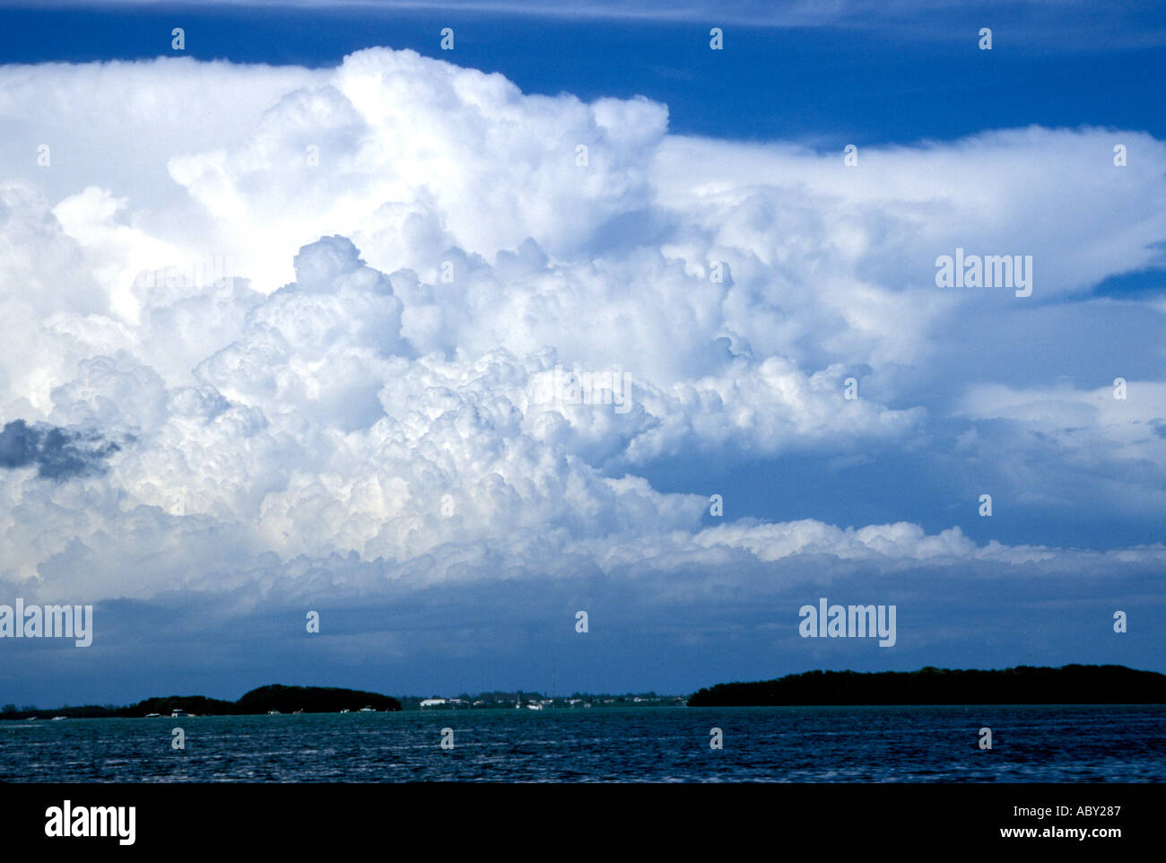 Beautiful cloud formations are seen over the Florida Keys USA Stock ...