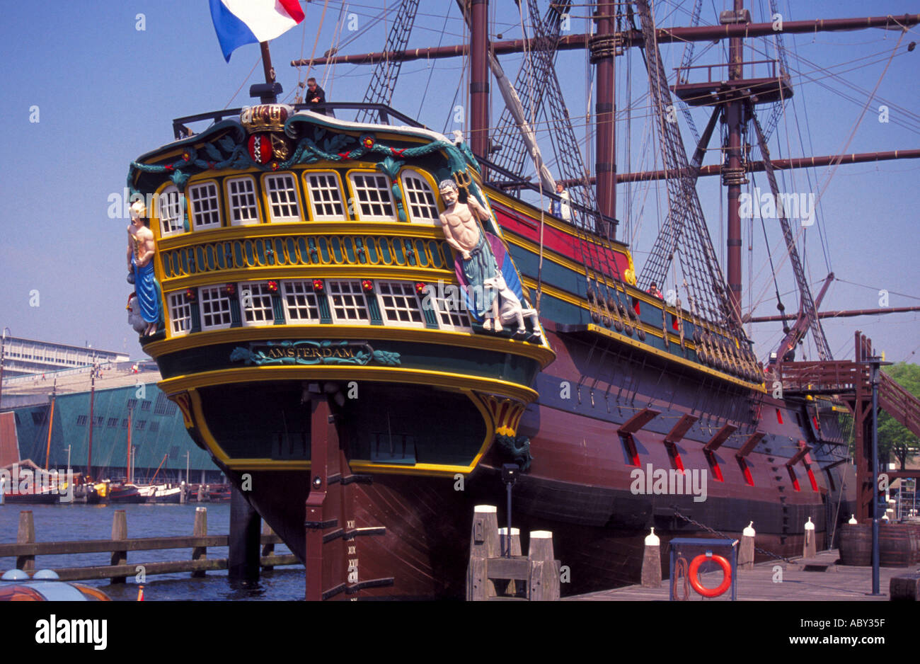 The ship Amsterdam at the Maritime Museum Scheepvaartmuseum in ...