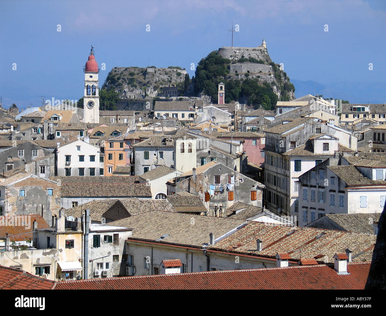 Town of Corfu Kerkira Stock Photo - Alamy