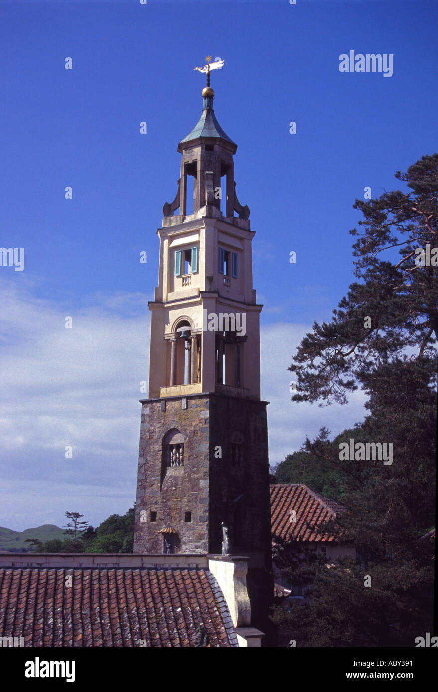 Bell Portmeirion Tower North Village Wales High Resolution Stock ...