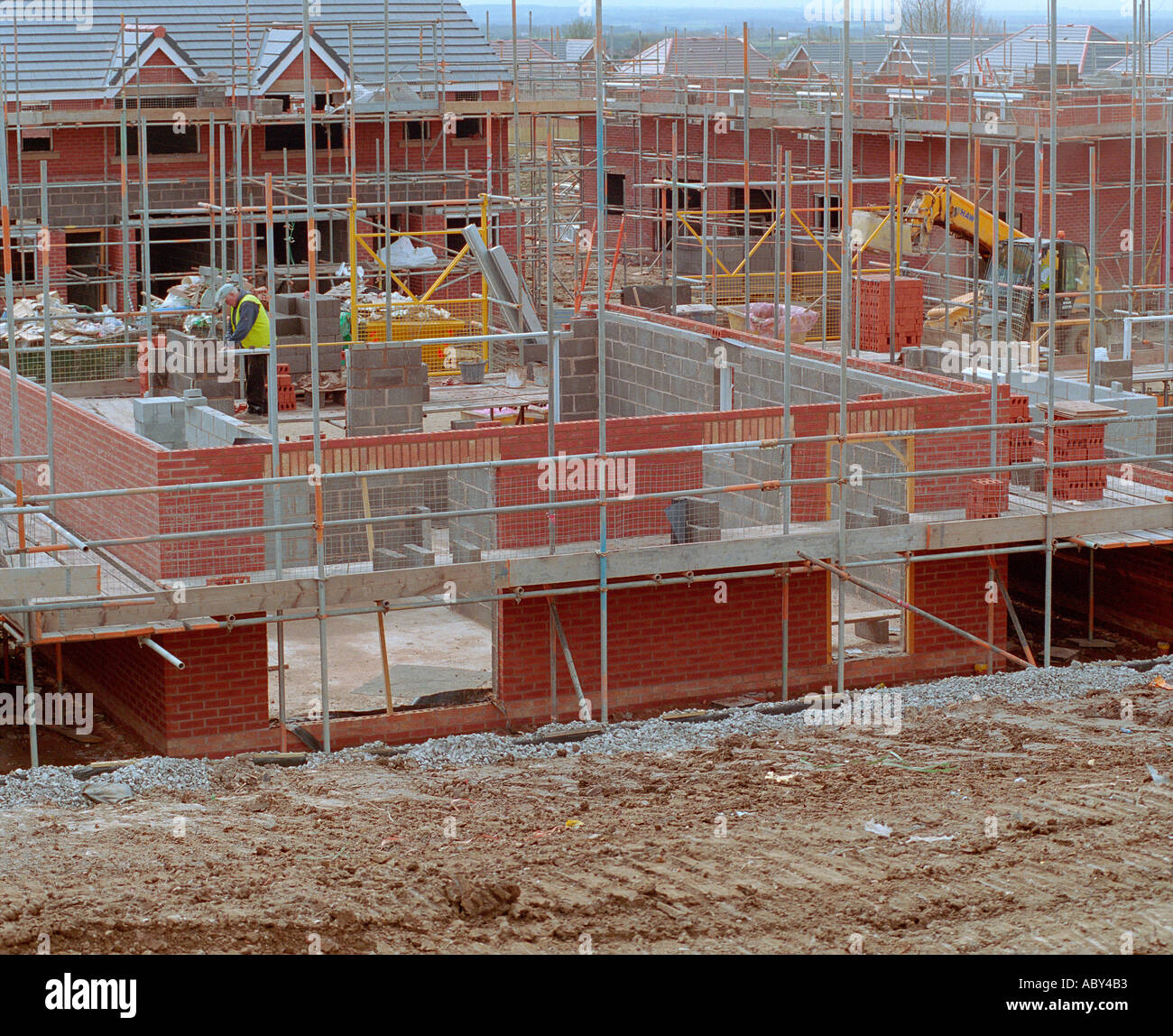 Building site for new homes and houses Stock Photo - Alamy