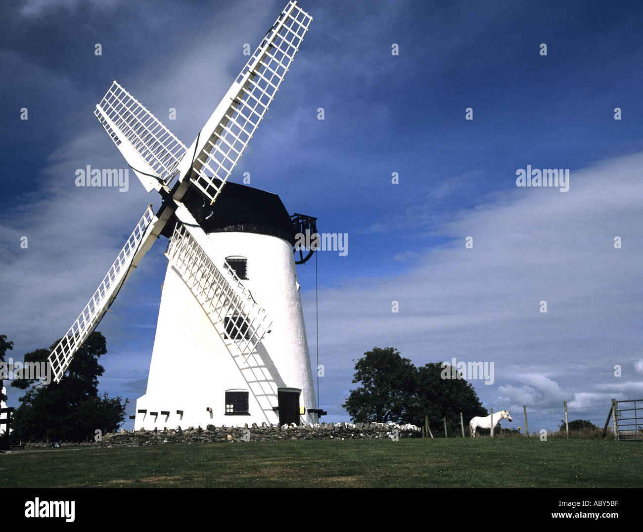 LLANDDEUSANT ANGLESEY NORTH WALES UK August Llynnon Mill an 18thc ...