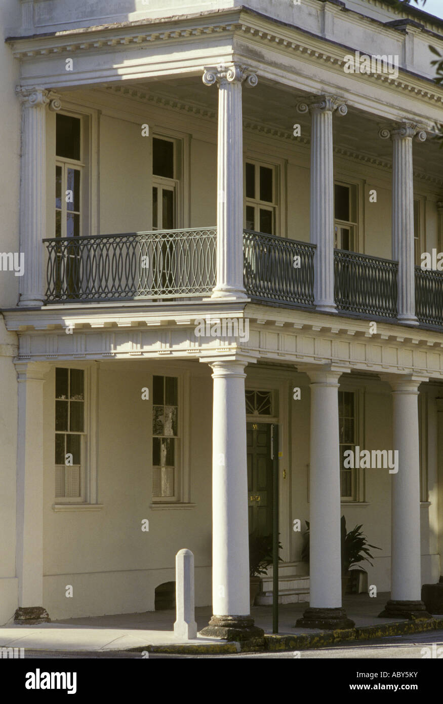 Charleston SC South Carolina wrought iron railing balcony columns ...