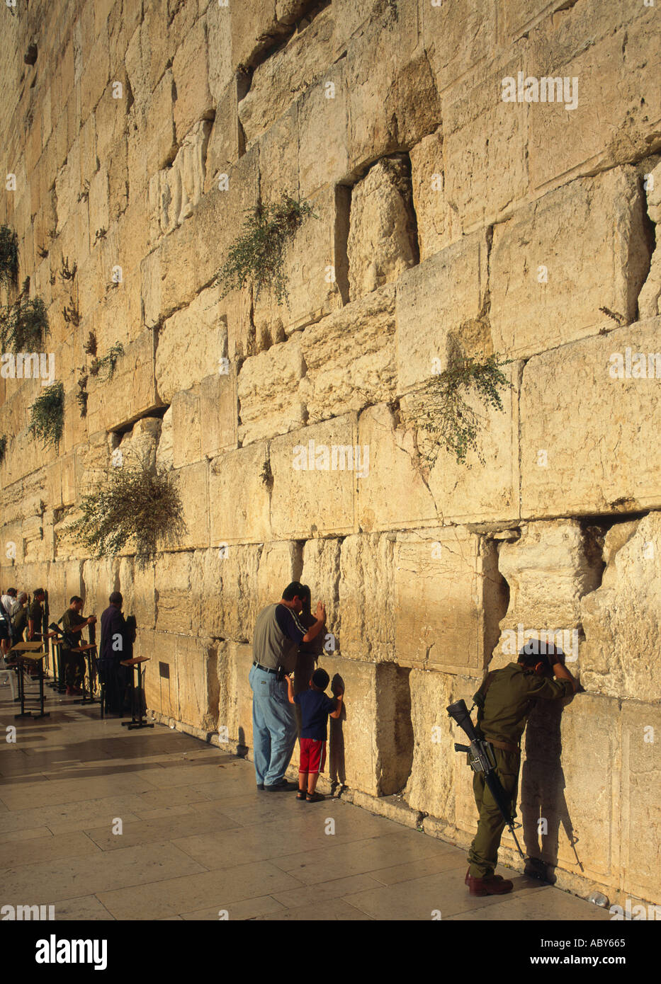 Israel Jerusalem old city Western Wall view of the wall from close up ...