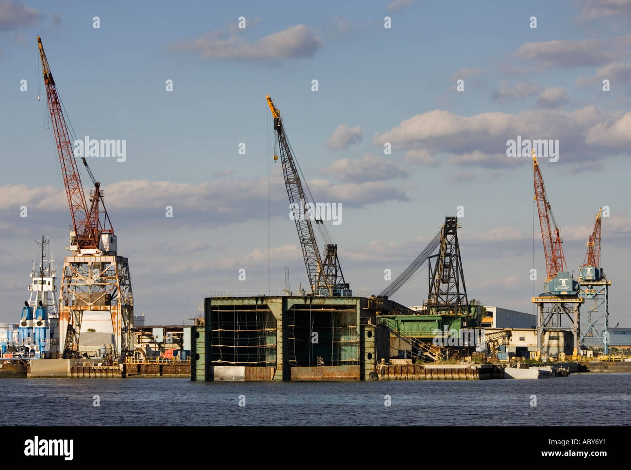 Ship yard in Tampa, Florida Stock Photo - Alamy