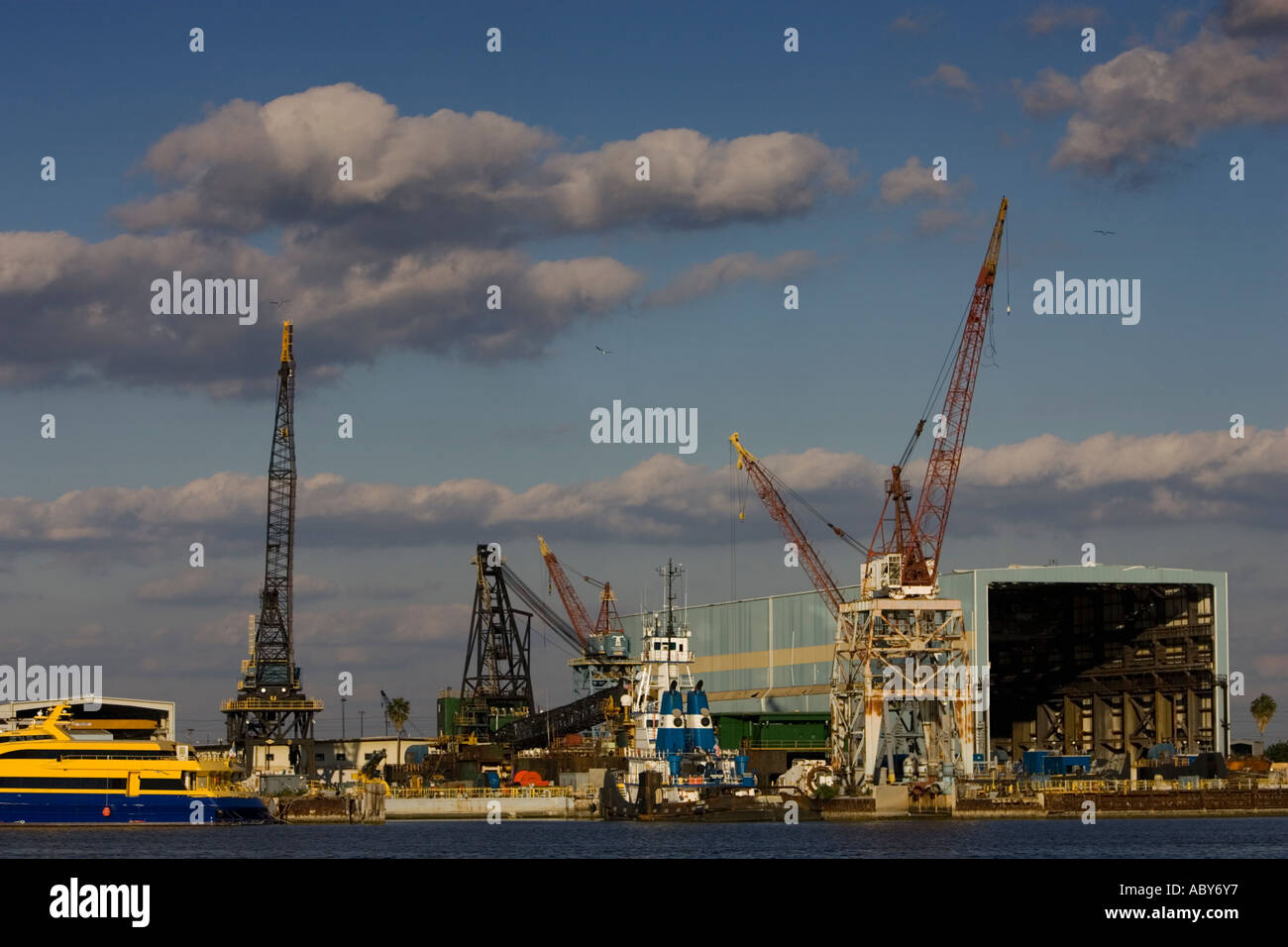 Ship yard in Tampa, Florida Stock Photo - Alamy