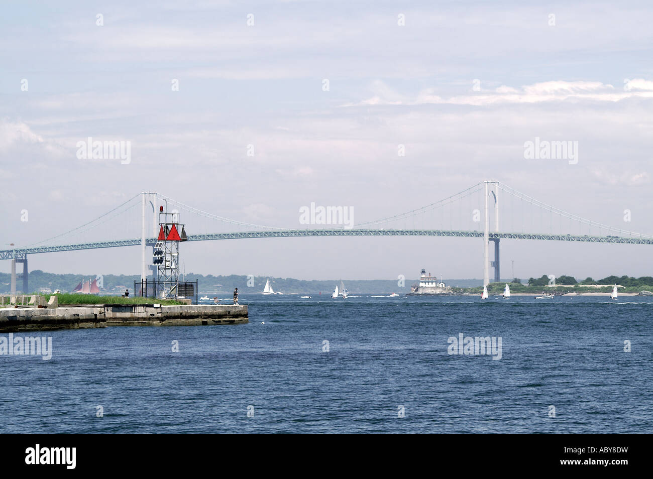 Claiborne Pell Newport Bridge Stock Photo - Alamy