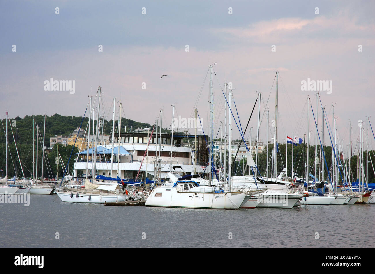 Pula harbour port Istria Croatia former ex Yugoslavia Pola Polei ...