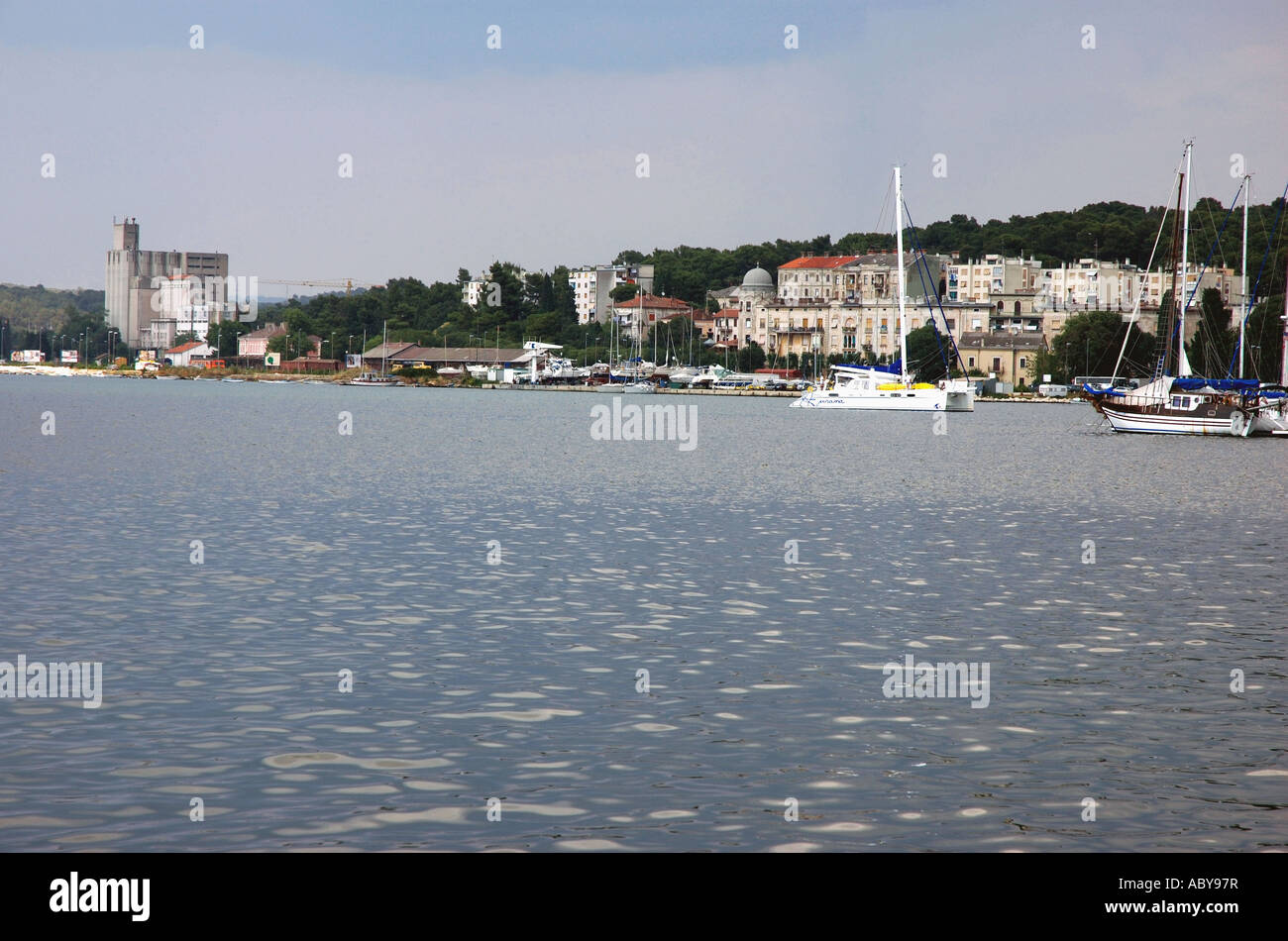 Pula harbour port Istria Croatia former ex Yugoslavia Pola Polei ...
