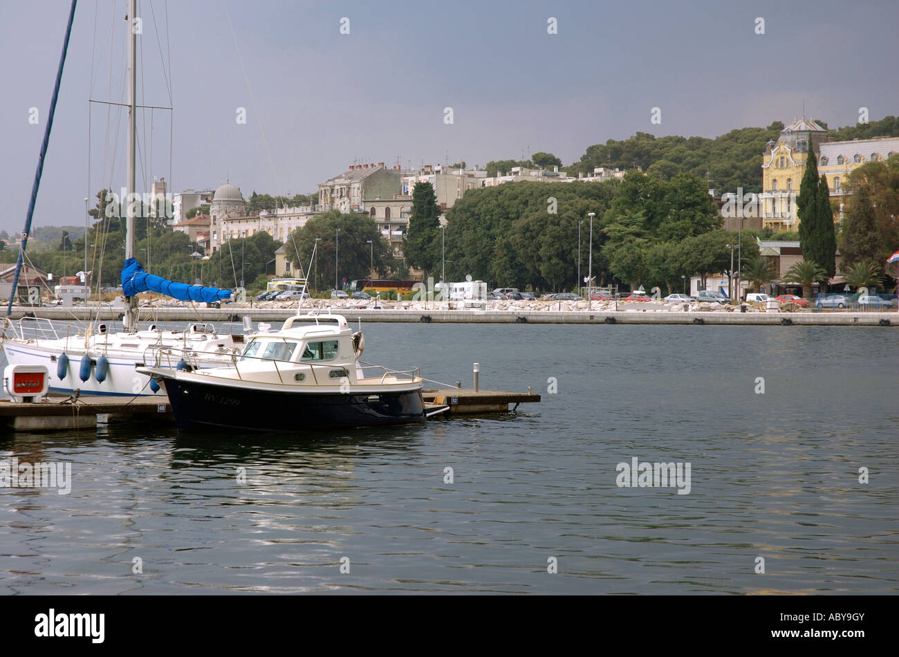 Pula harbour port Istria Croatia former ex Yugoslavia Pola Polei ...