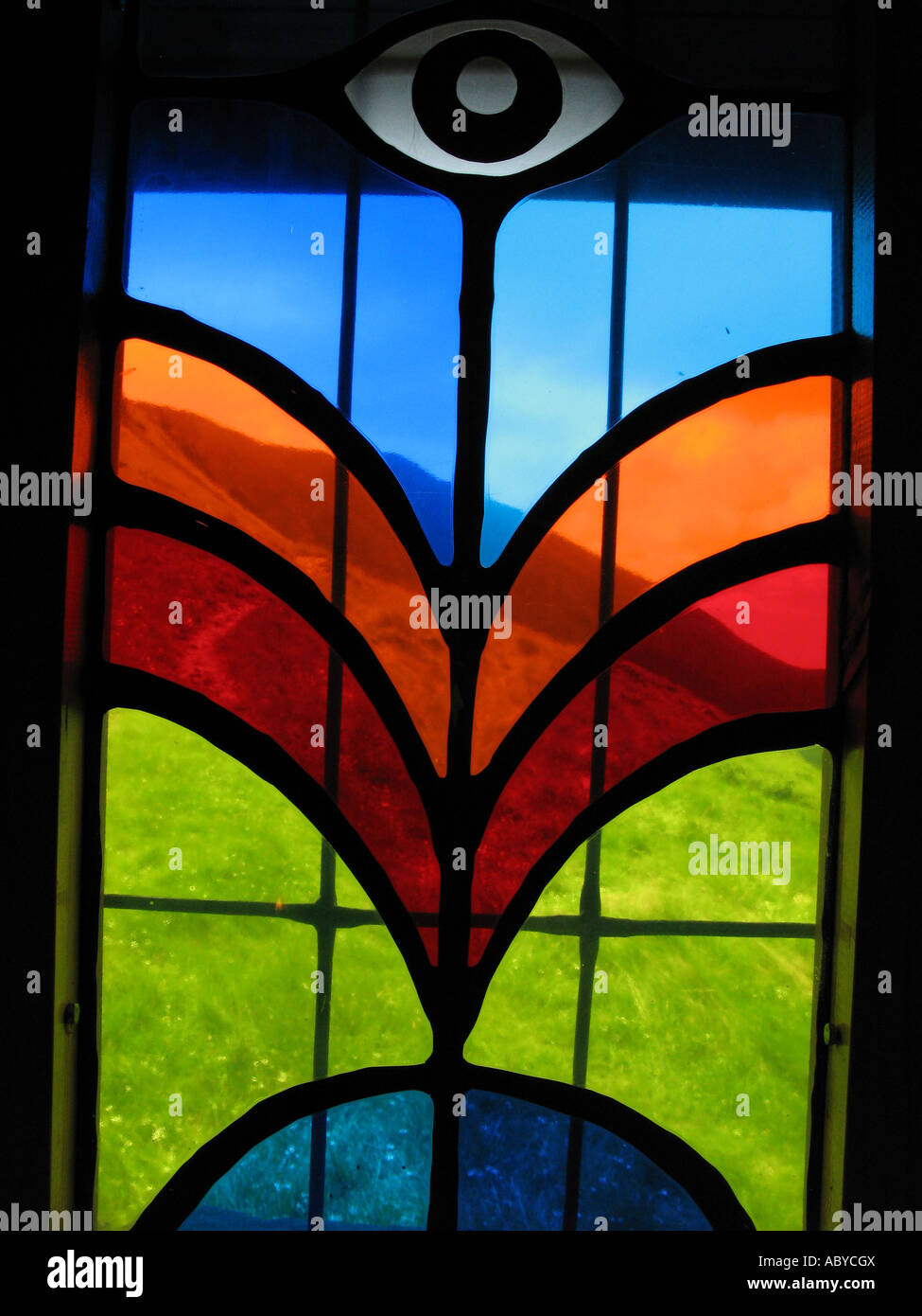 window vitrail church chapel Stock Photo - Alamy