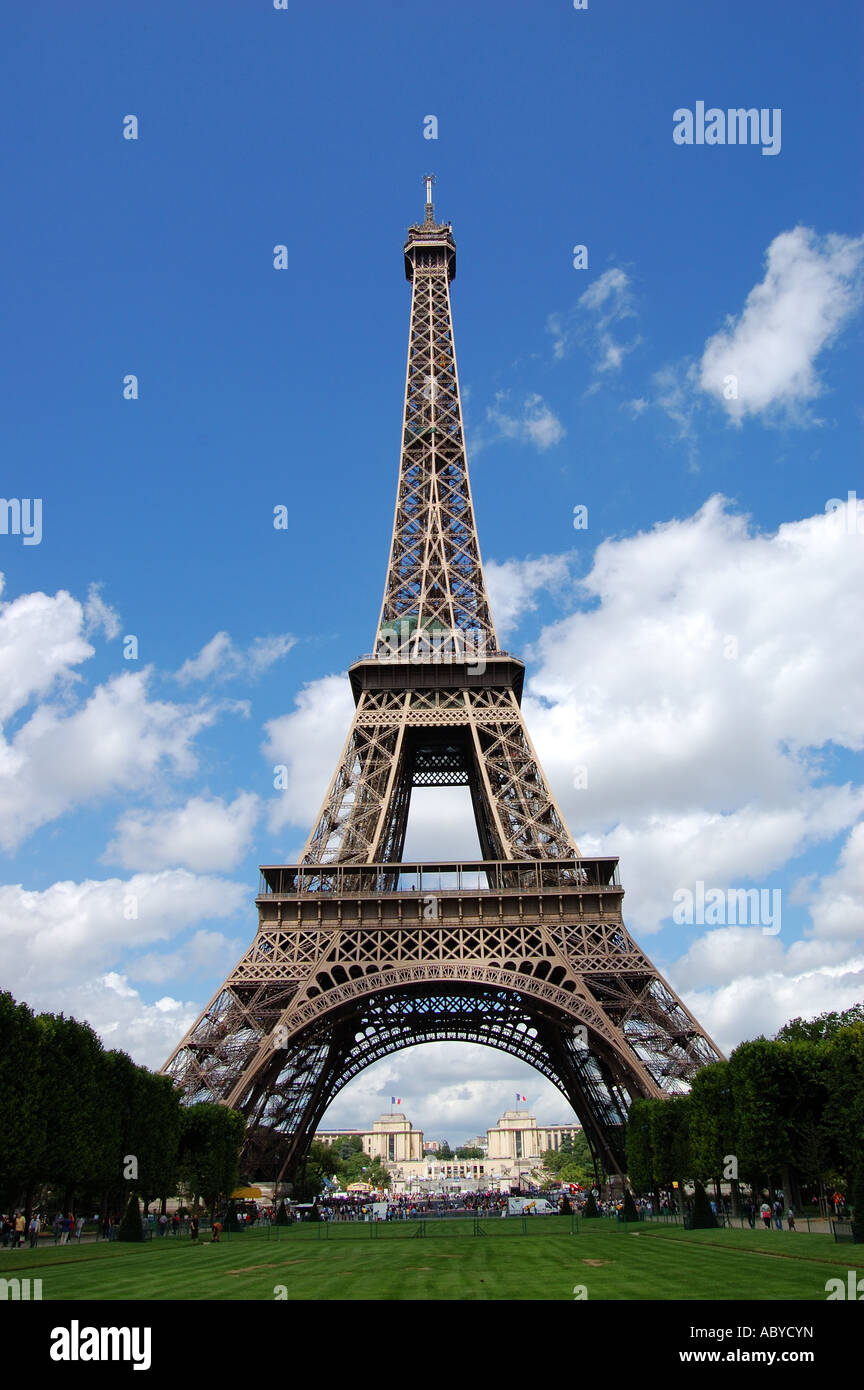 Portrait, upright shot of the Eiffel Tower, Paris, France Stock Photo ...