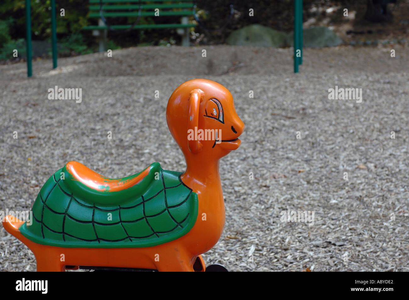 Toy turtle at a playground Stock Photo - Alamy