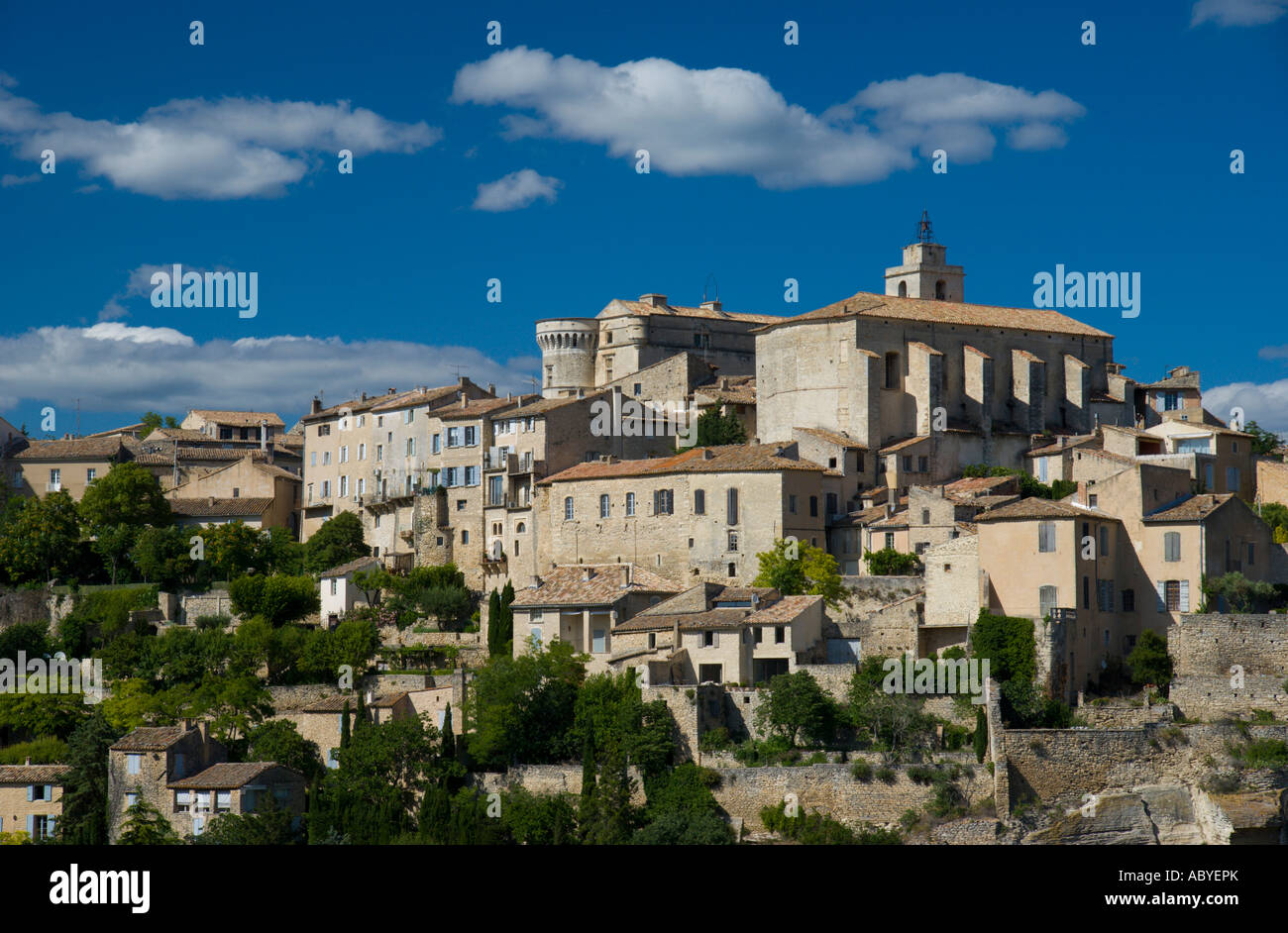 Gordes hilltop village in Vaucluse near Avignon Provence France popular ...