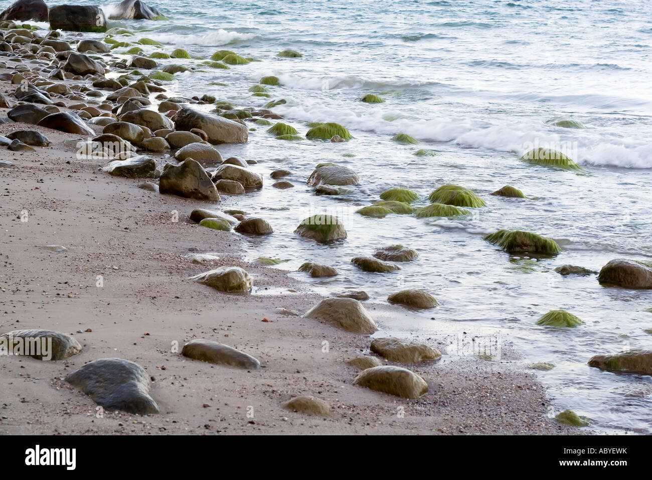 Stones in the surf Stock Photo - Alamy