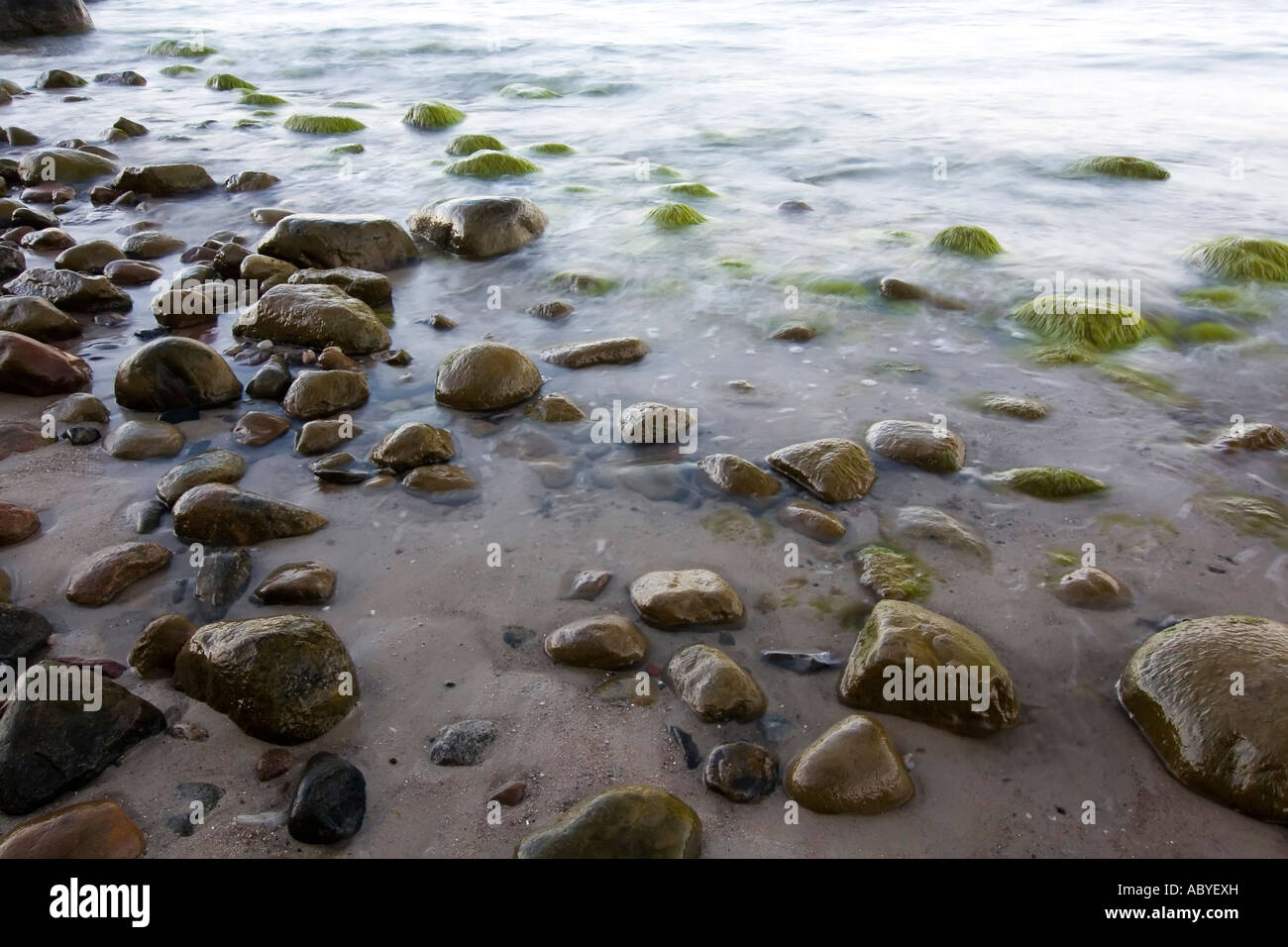 Stones in the surf Stock Photo - Alamy
