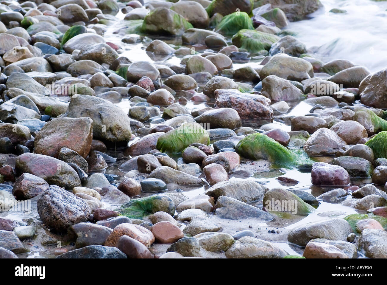 Stones in the surf Stock Photo - Alamy
