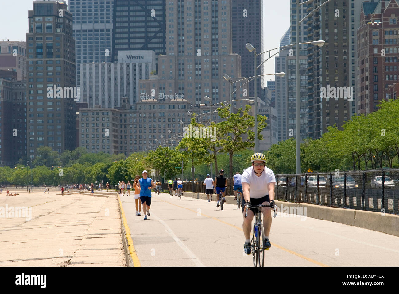 Chicago from Exercise Path Stock Photo - Alamy