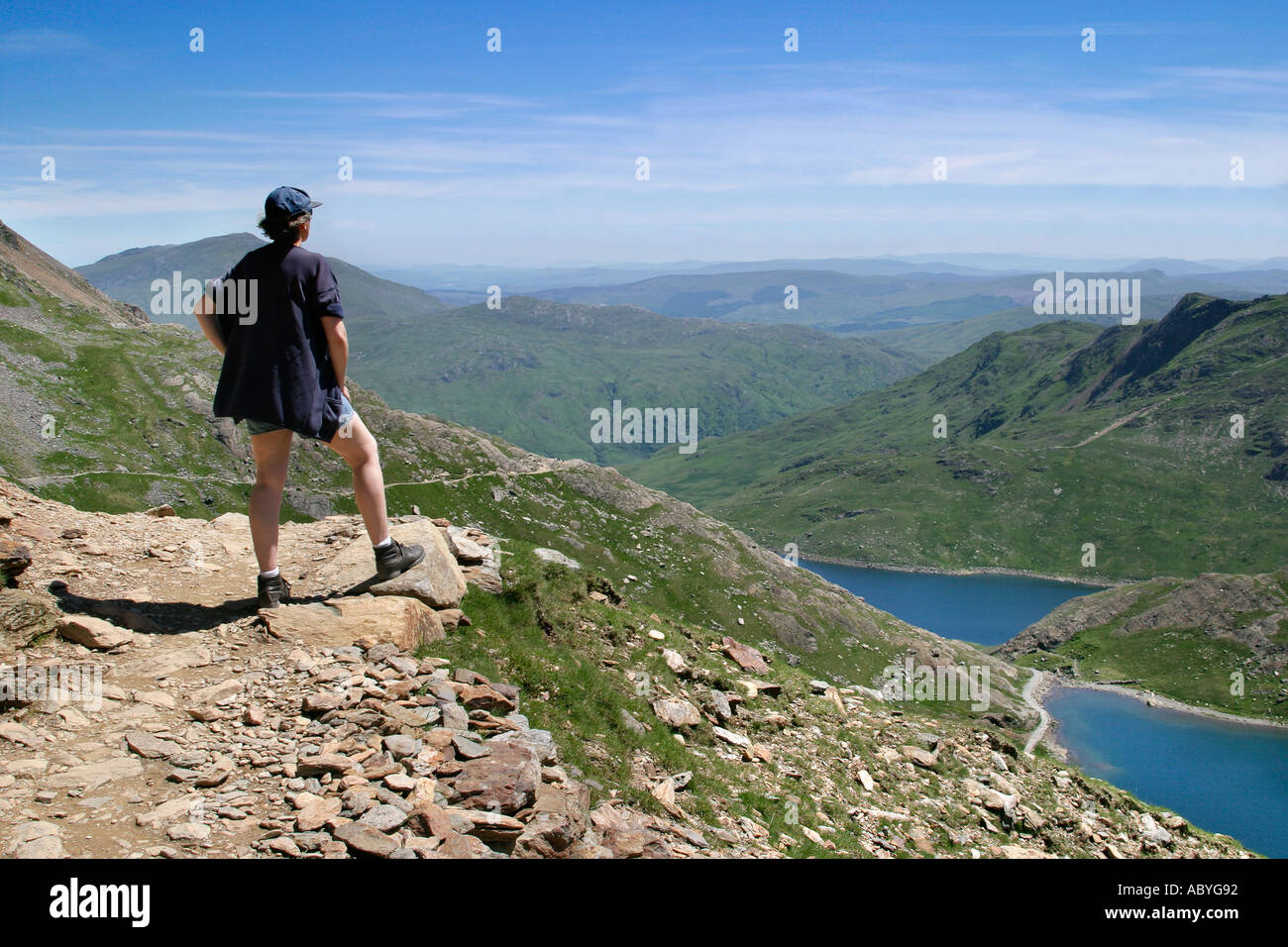 Hiking in Snowdonia Stock Photo - Alamy